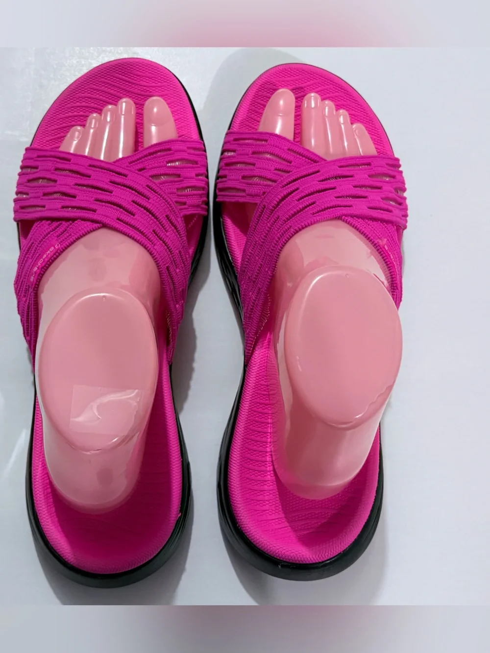 Skechers | Shoes | Skechers Go Run 60 Sunrise Slide Sandals Neon Pink ...